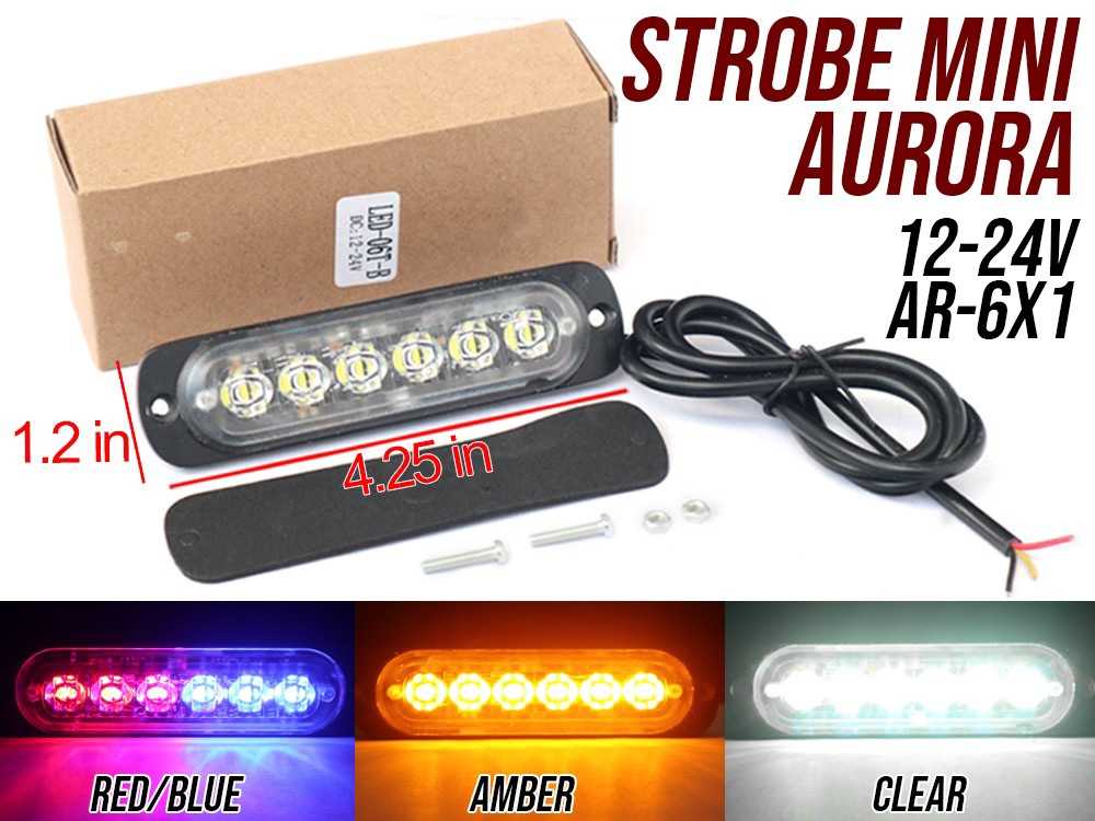 1 Piece Strobe Light Mini Aurora (1.2 in x 4.25 in) 12-24V | Lazada PH
