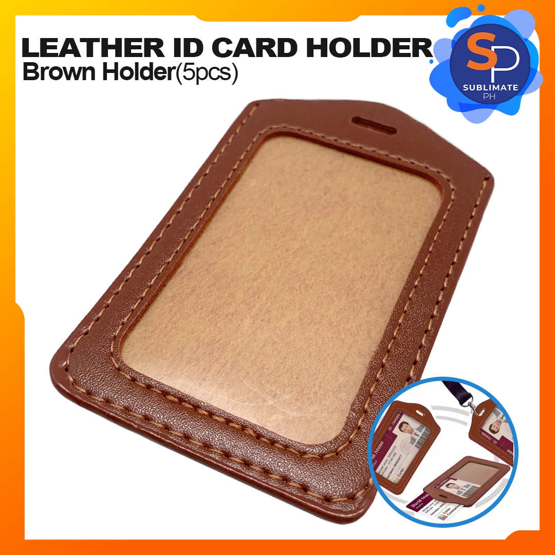 Vertical Style ID Case Leather ID Card Holder(Blue | Brown | Black ...