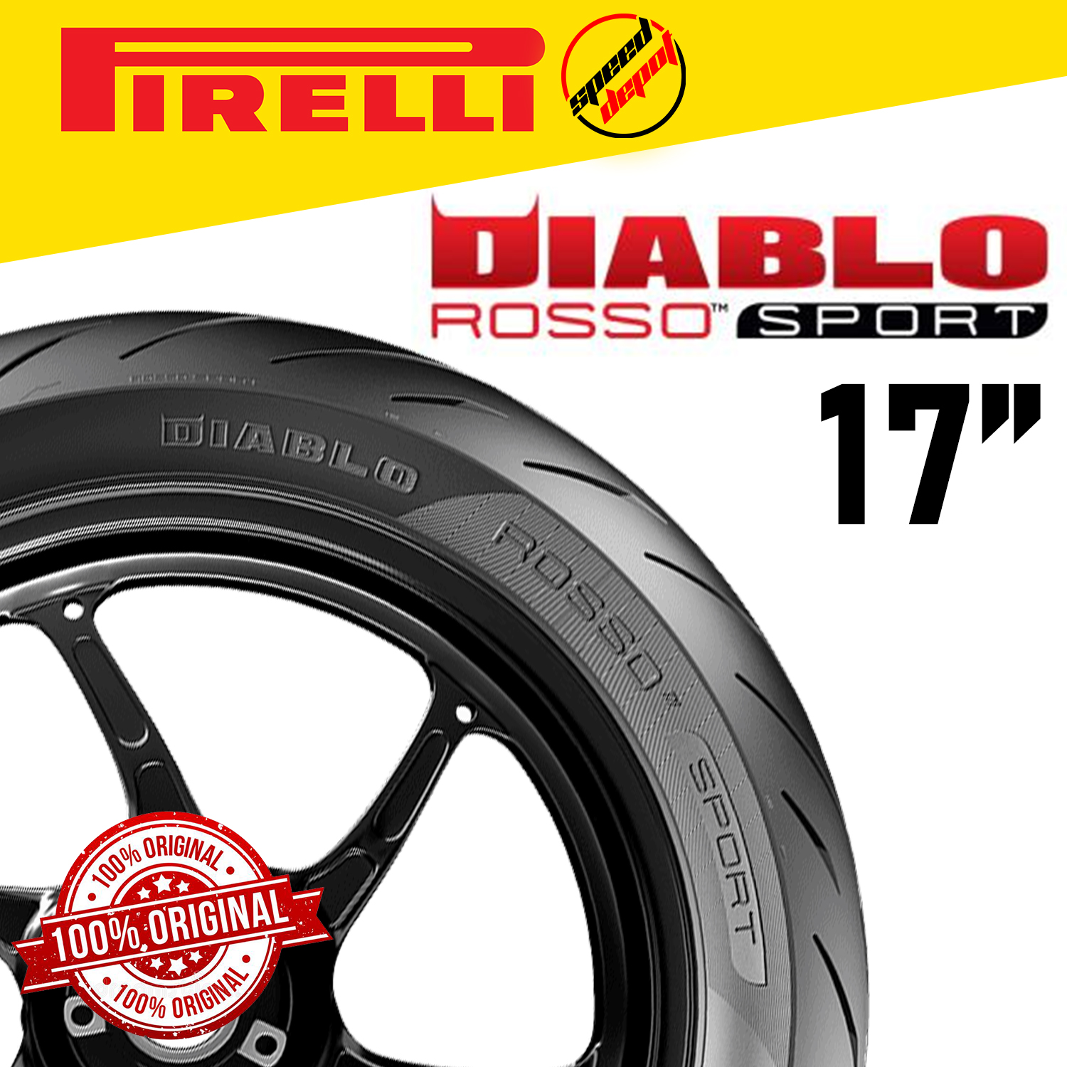 PIRELLI DIABLO™ ROSSO SPORT 17" [3 SIZES AVAILABLE] | Diablo Rosso ...
