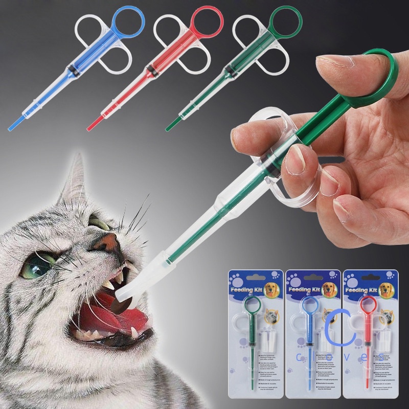 Pill Gun Cat Capsule Tablet Piller Pusher Syringe Doser- Green | Lazada PH
