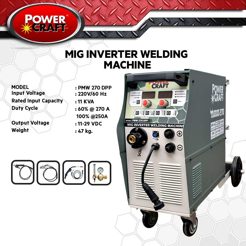 MIG Welding Machine Inverter Powercraft (PMW 270DPP) | Lazada PH