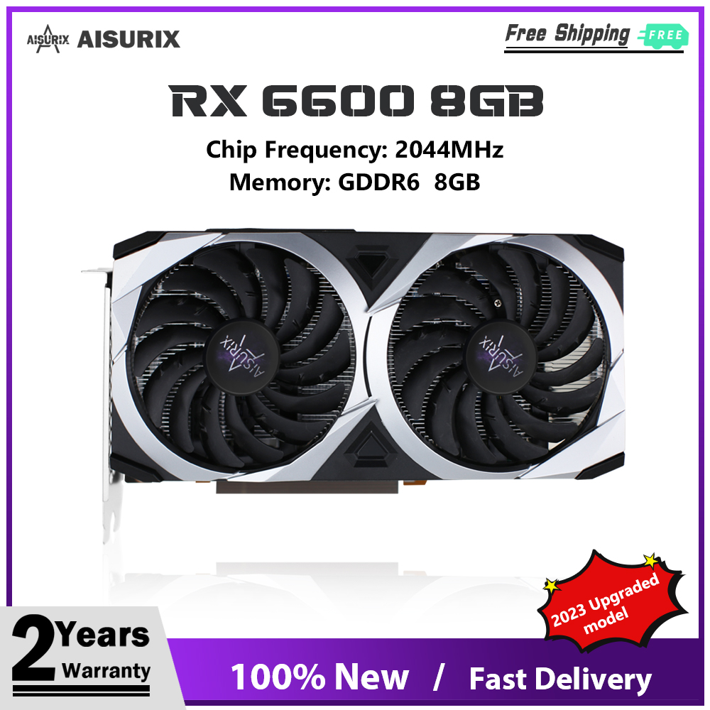 AISURIX AMD Radeon RX 6600 8GB GDDR6 Gaming Graphics Card AMD RDNA2 PCI ...