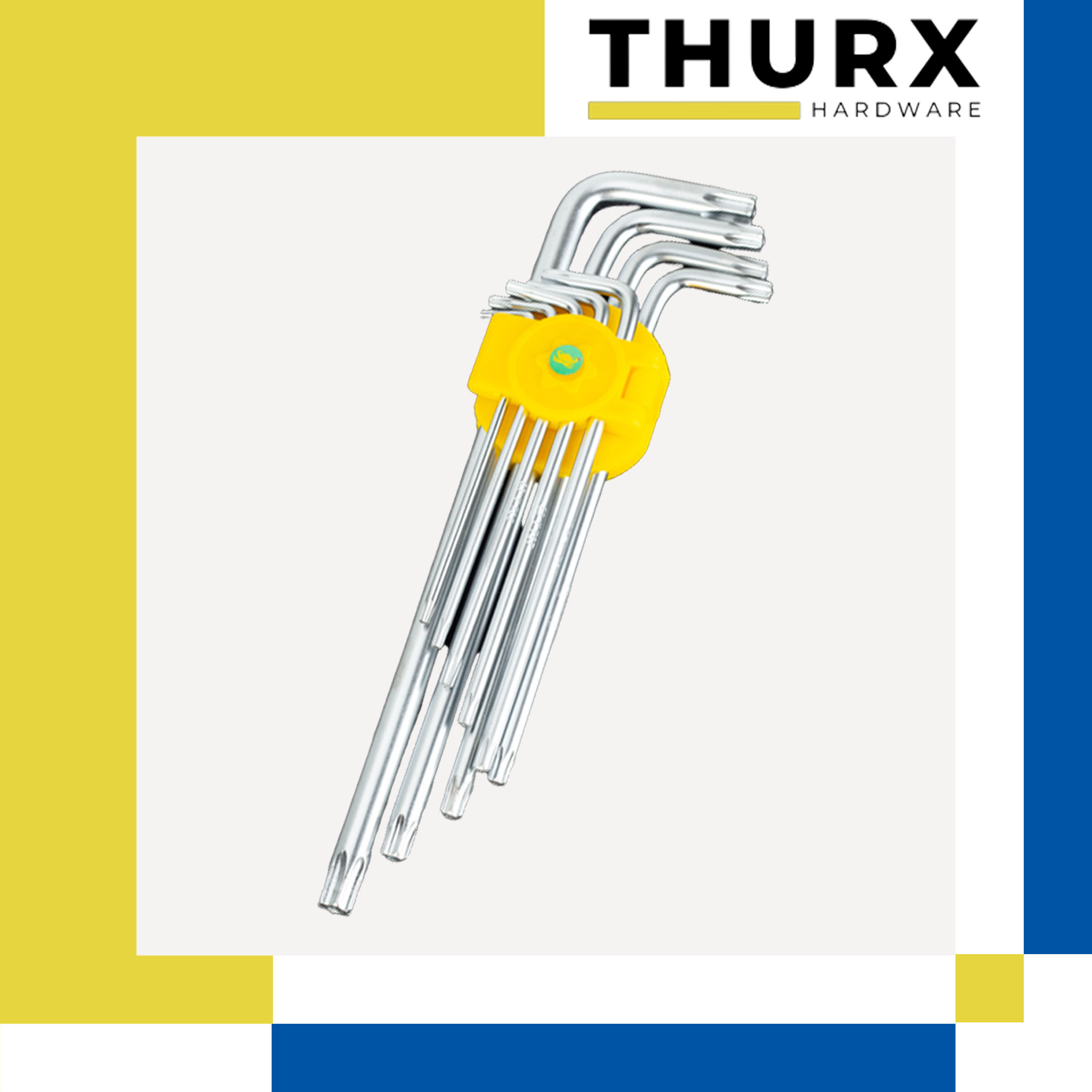 Thurx 9pcs Hex Star Allen Wrench Set Torx Hex Key Wrench Set Spanner Wrenches Ballpoint End ...