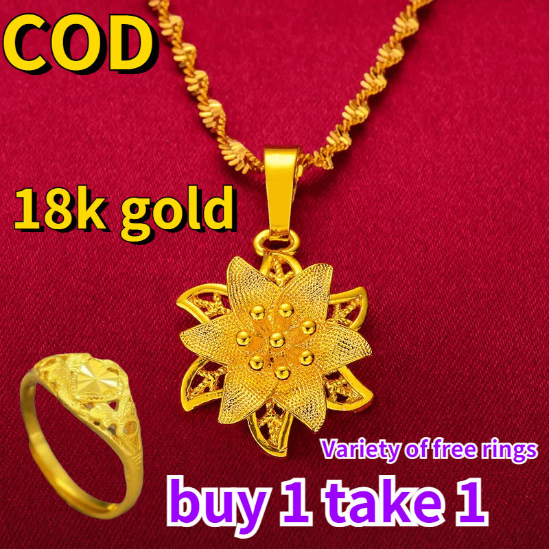 [buy 1 Take 1]18k Saudi Gold Necklace Original Choker for Women Non ...