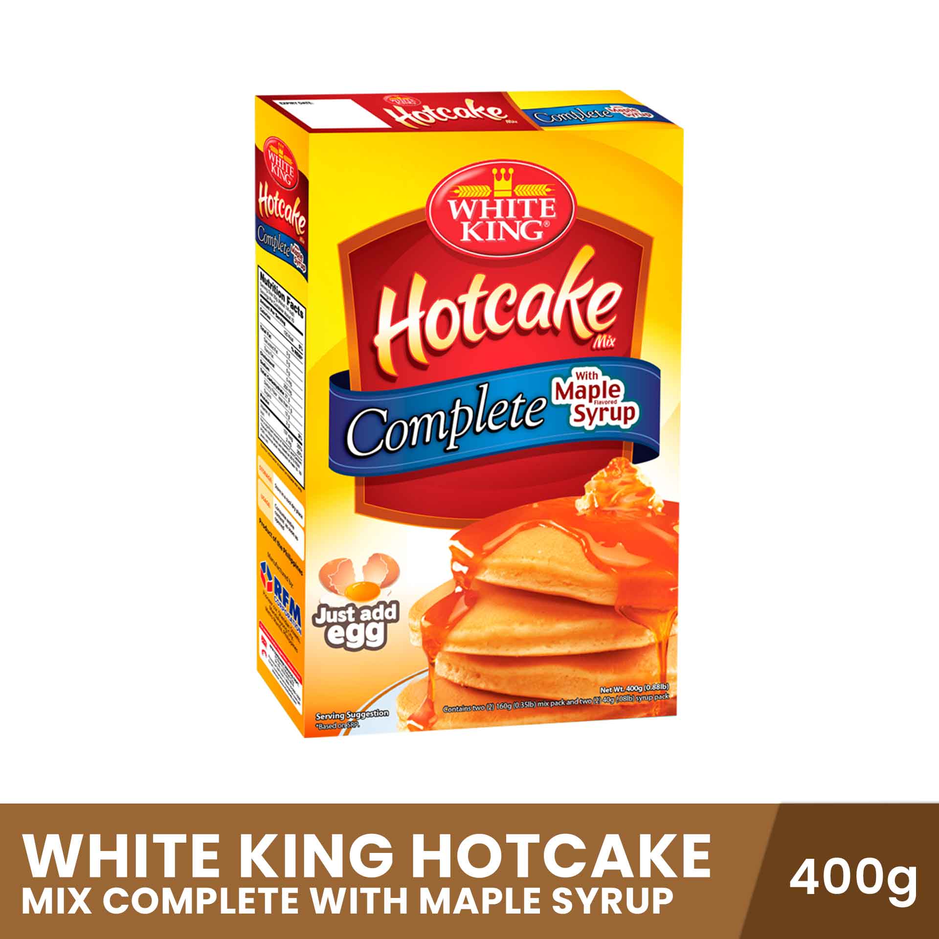 WHITE KING Hotcake Mix Complete with Maple Syrup 400g, ready to cook ...