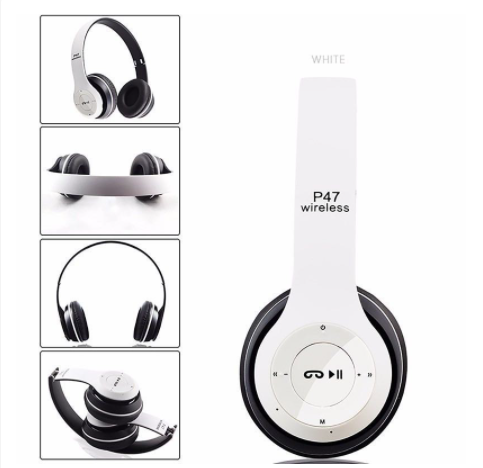 *VIP P47 Wireless Bluetooth Headphones TF Card Stereo Radio Mp3 Player ...