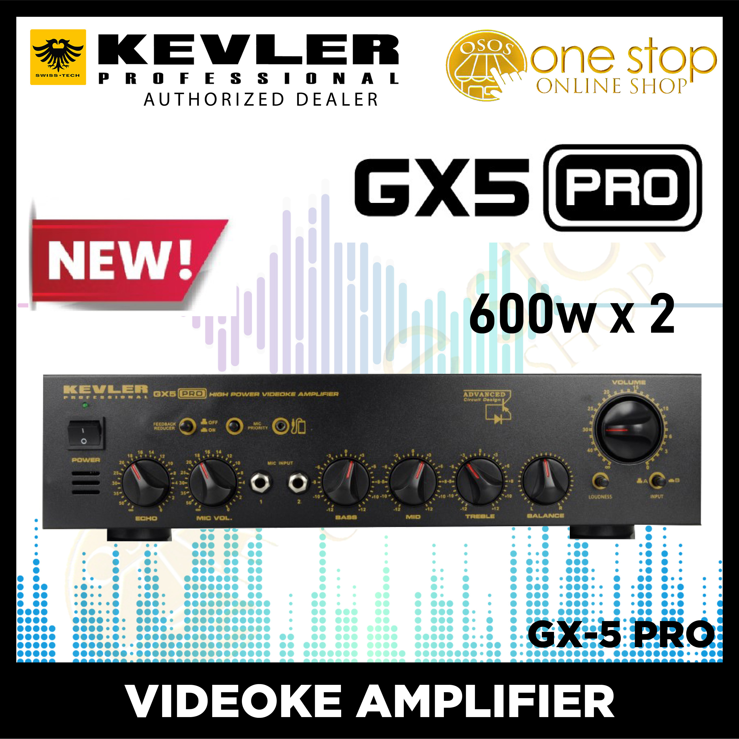 2020 NEW Kevler Professional GX5 PRO Advance High Powered Videoke Amplifier 600W x 2 GX-5 PRO ...