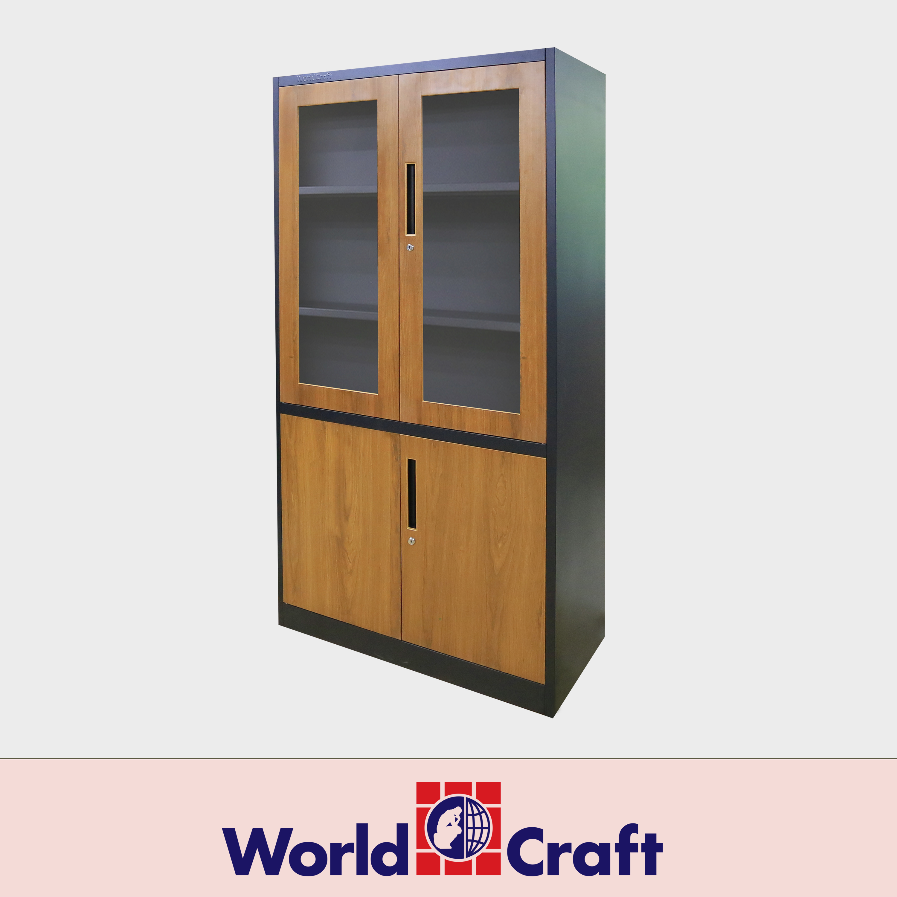 Astra Taurus Swing Glass & Metal Doors Storage Cabinet Home Cabinet ...