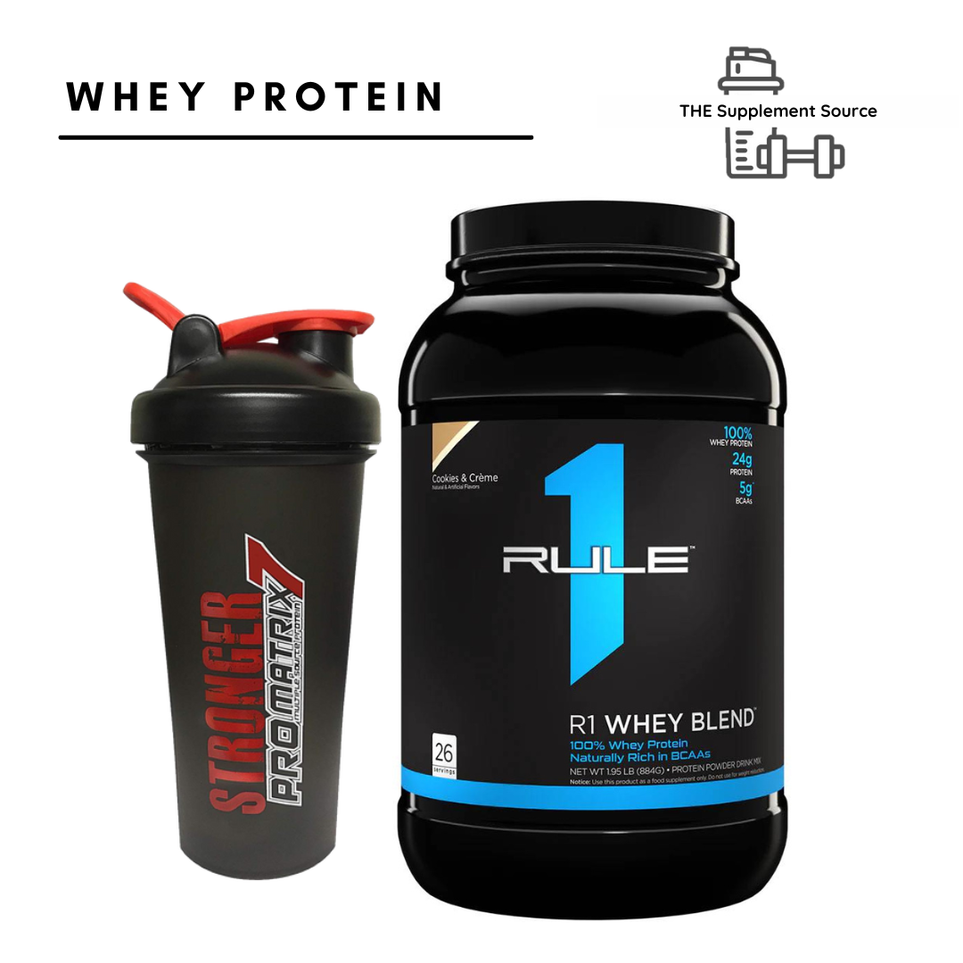 Rule 1 R1 Whey Blend 2lbs with shaker FREE Amino Whey Protein Powder ...