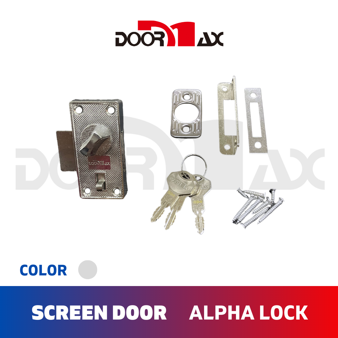 DOORMAX Alpha Lock for Screen Door (Brown/Chrome/White) | Lazada PH