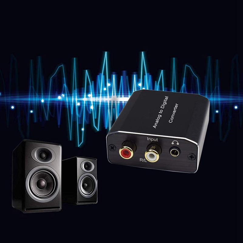 Analog to Digital Audio Converter,Stereo L/R and 3.5mm Jack to Digital ...