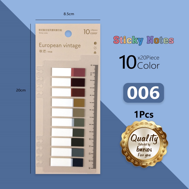 bnesos 200Sheets /Card Binder Notebook Stikcy Notes Flags Tabs Index ...