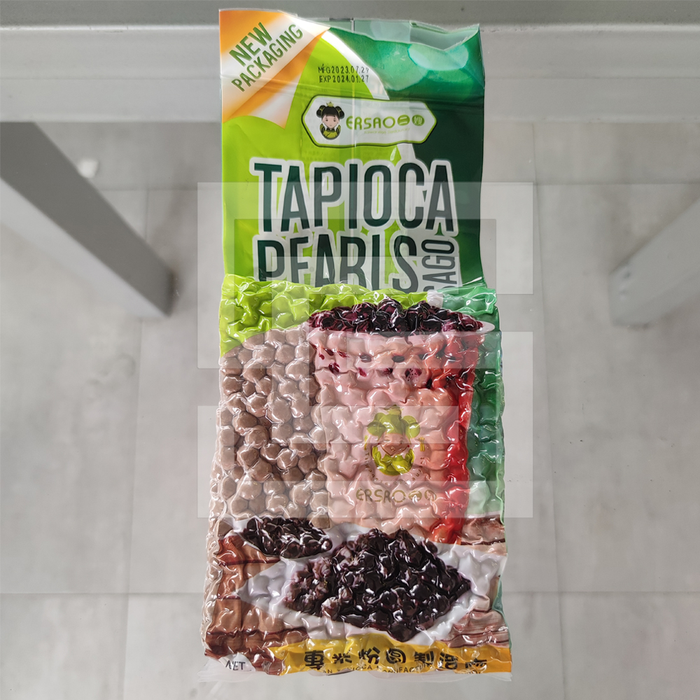 Ersao 1kg Black Tapioca Pearls (chewy SAGO for milk tea and shake) Milk ...