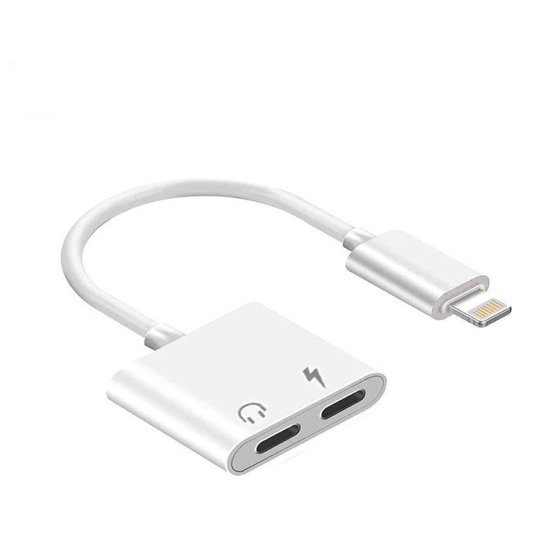 Dual Lightning Aux Audio Splitter & Charge Adapter, 2 in 1 iOS Devices ...