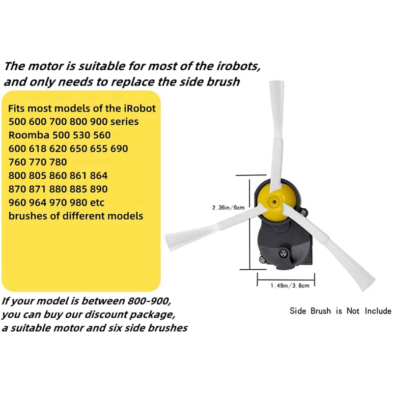 Side Brush Motor Module Replacement Brush for iRobot Roomba ...