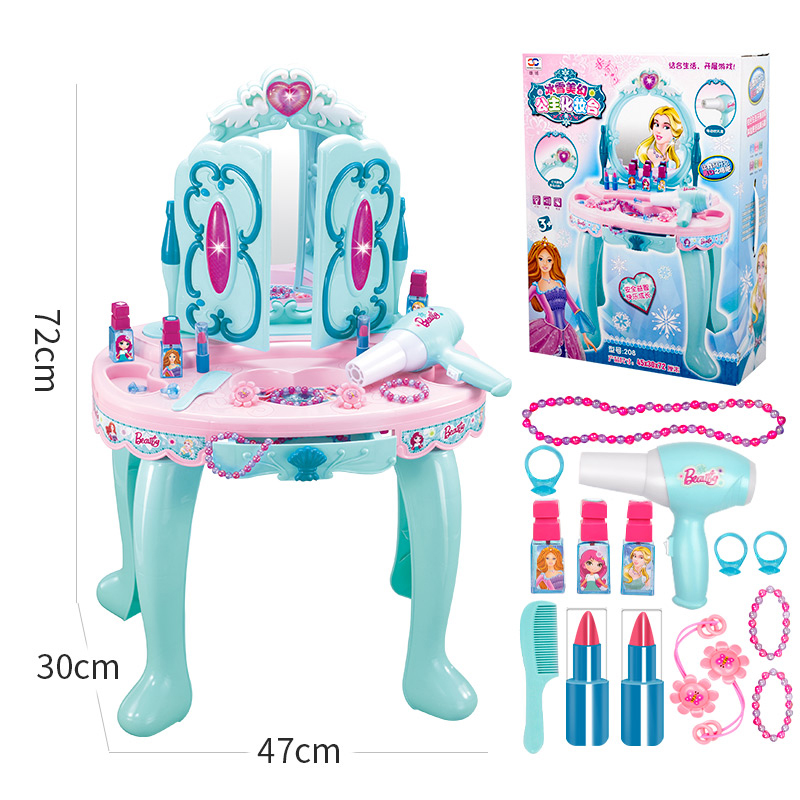 Frozen toy set Elsa dresser Aisha makeup princess Aisha children and ...