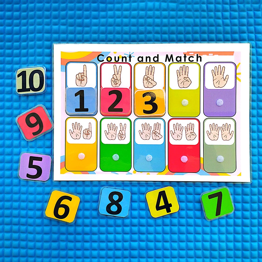 Infant Essentials Detachable Laminated Learning Materials (Count and ...
