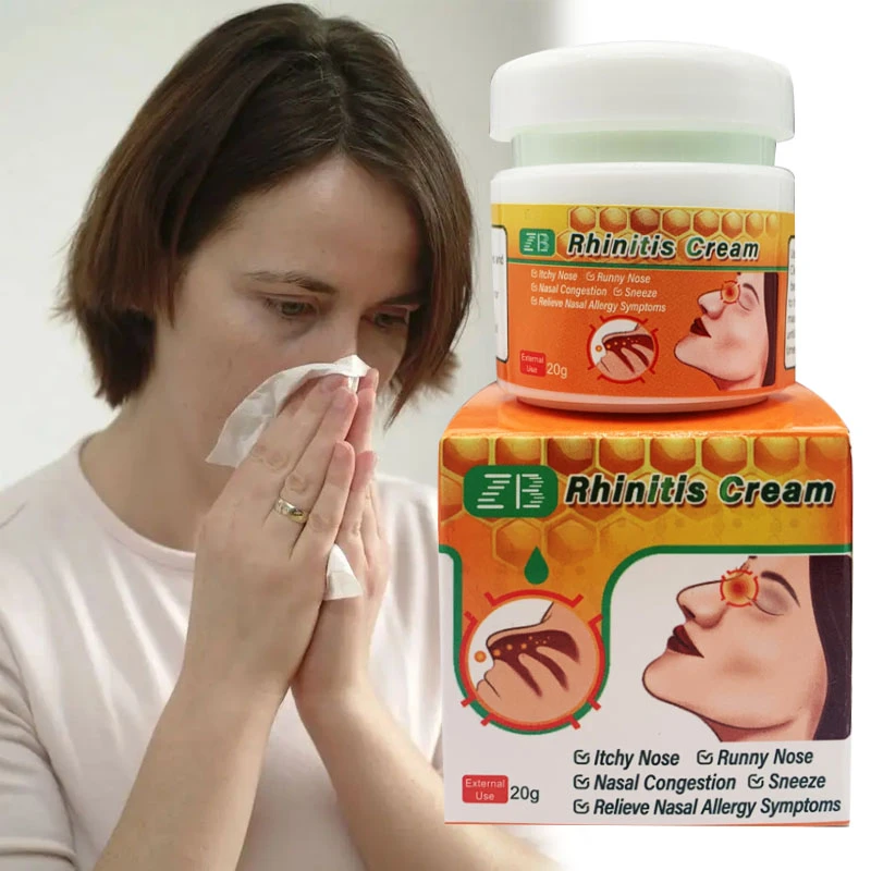 RHINITIS CREAM 20g for Itchy Nose, Runny Nose, Nasal Congestion, Sneeze ...