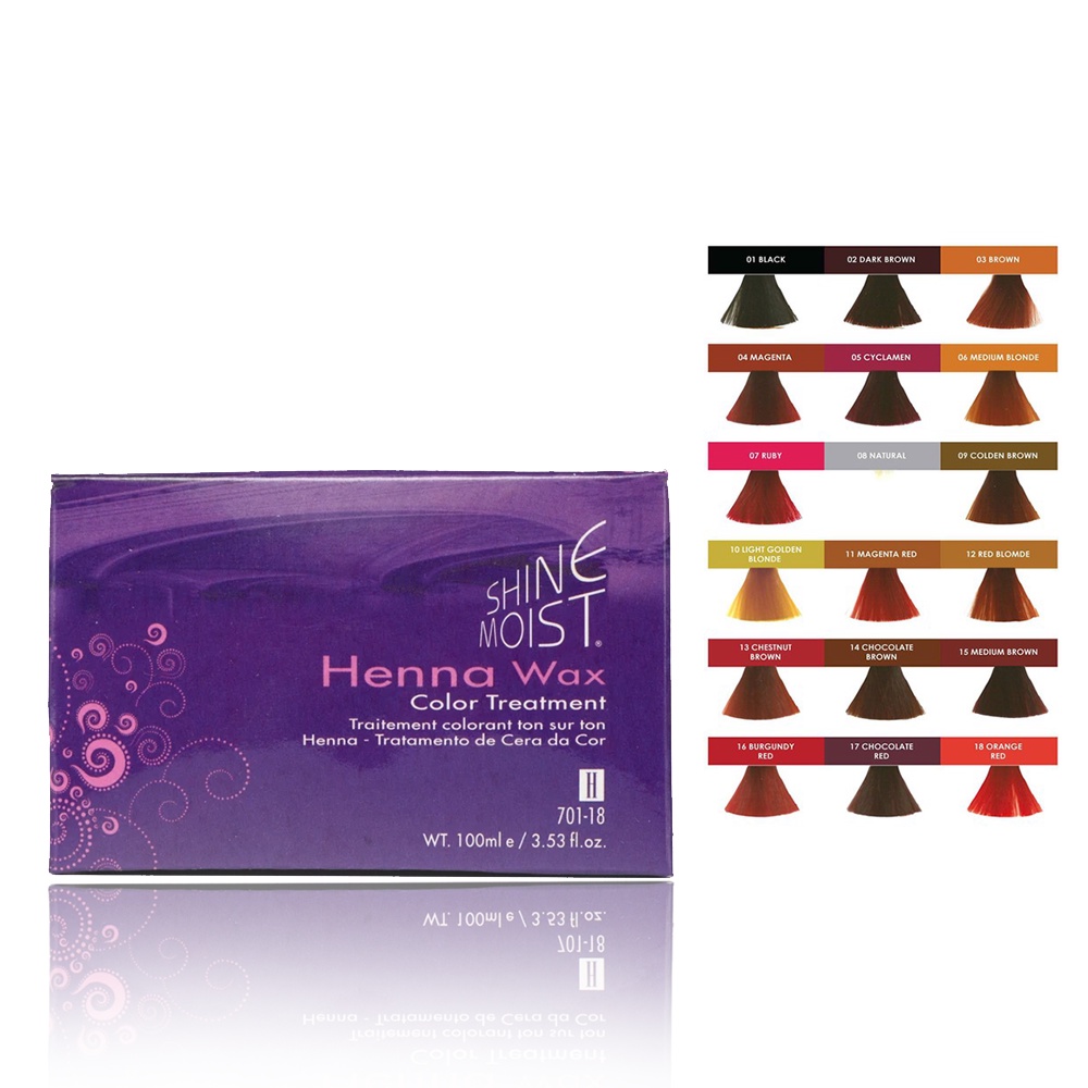 Shine Moist Henna Wax Color Chart Henna Colour Chart | ZENZ Organic