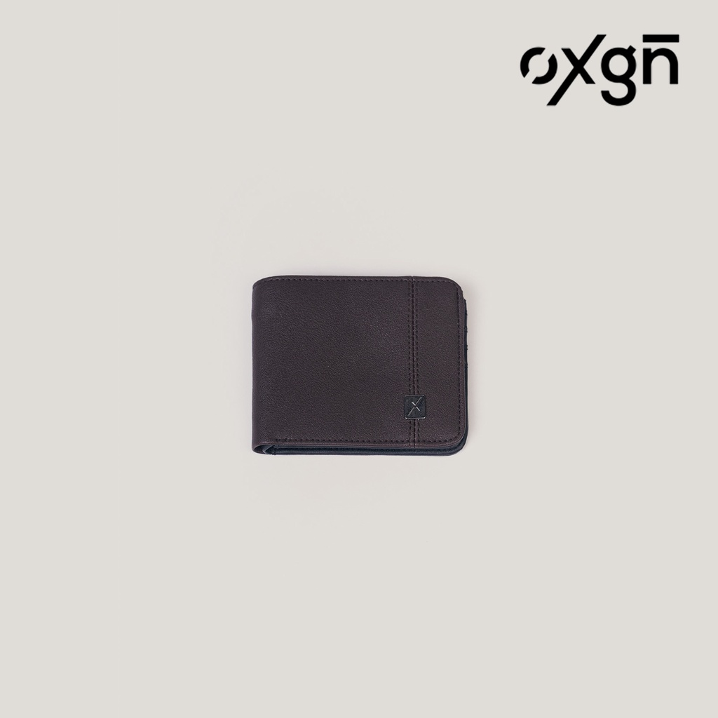The New OXGN Mixed Material Bi-fold Wallet For Men (Bk / Coffee | Lazada PH