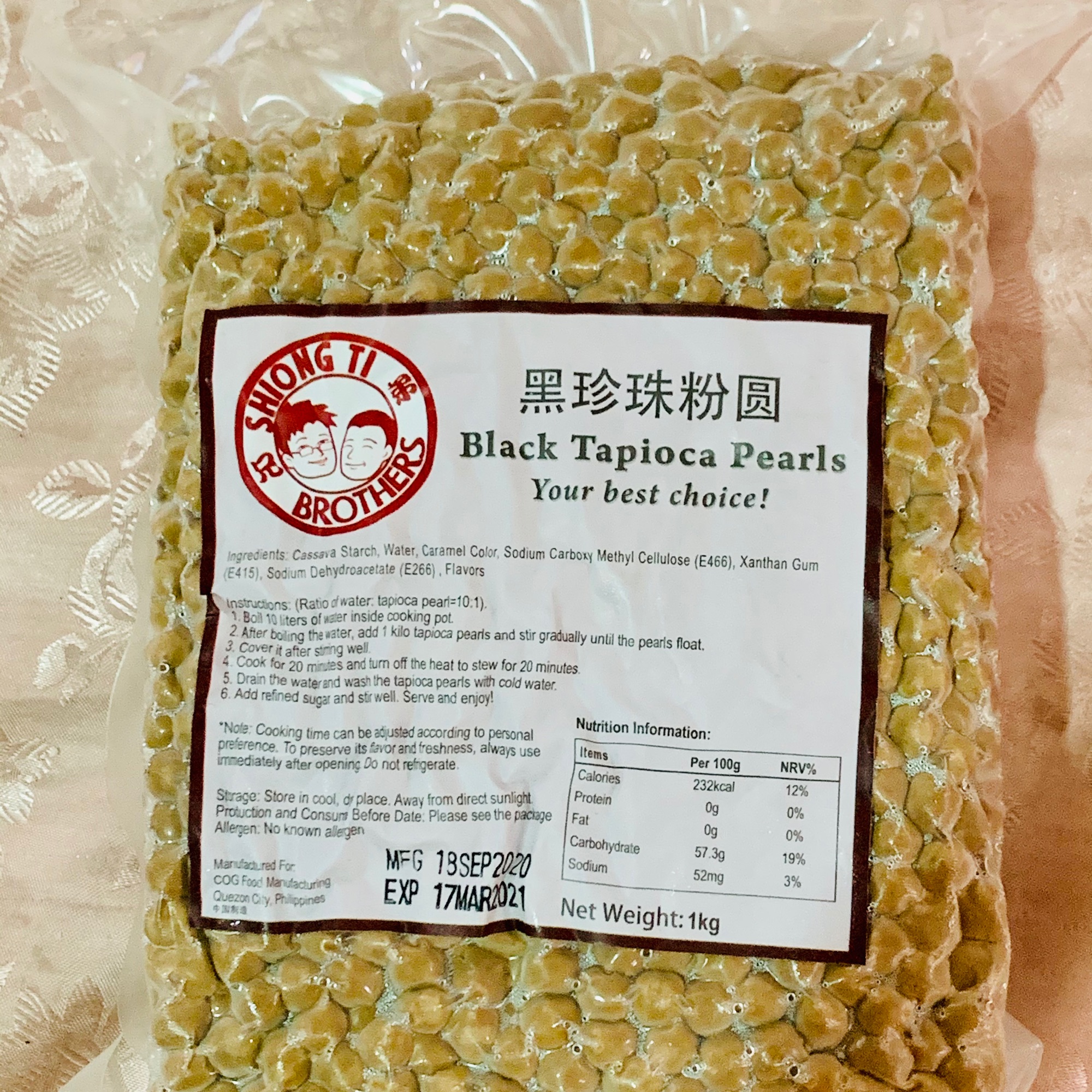 Shiong Ti Back Tapioca Pearl 1kg x2 pcs | Lazada PH