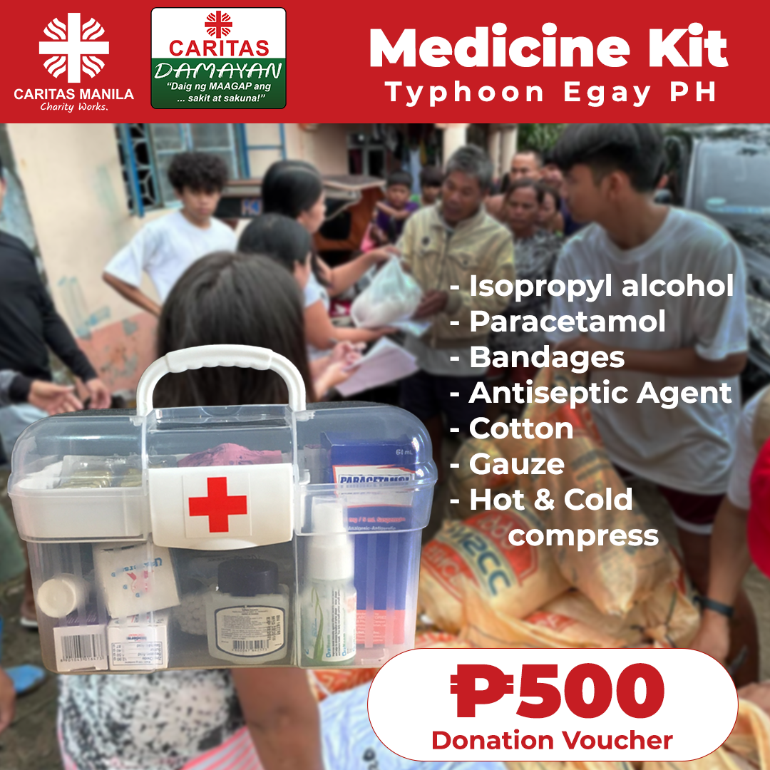Caritas Manila Donation Voucher - Typhoon Egay Medicine Kit | Lazada PH