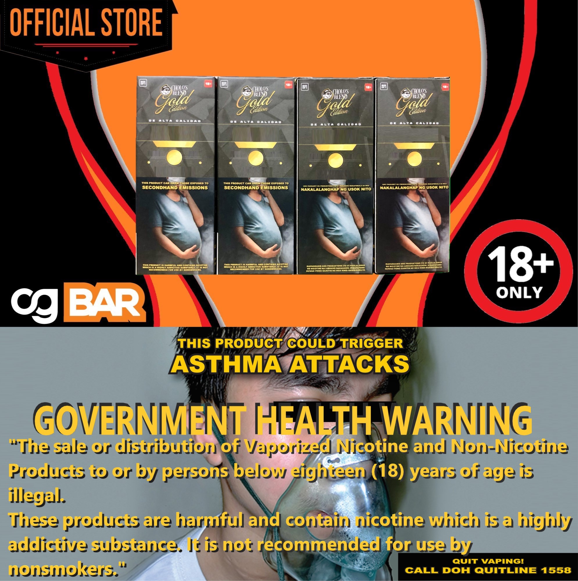 Cholo's Blend 30ML Gold Edition Premium E-Liquids | Lazada PH