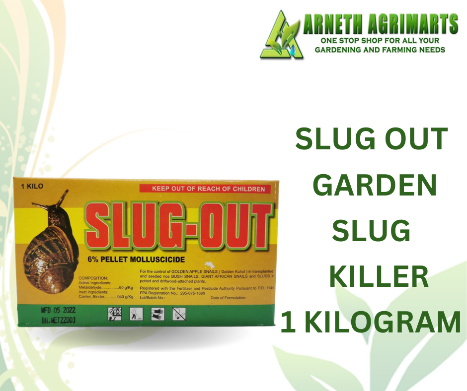 SLUG OUT(Metaldehyde) GARDEN SLUG AND SNAIL KILLER 6% PELLET PAMATAY ...