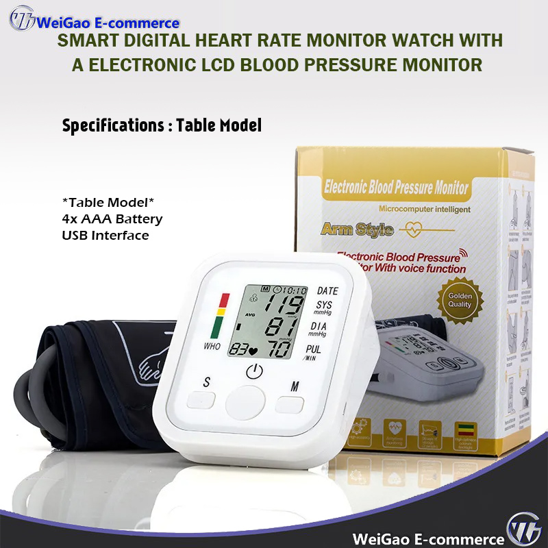 Smart Digital Heart Rate Monitor Watch With A Electronic LCD Blood ...