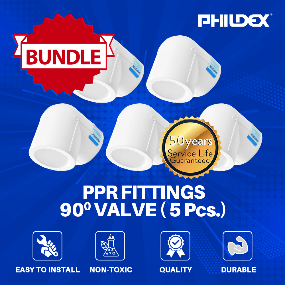 PHILDEX BUNDLE PROMO PPR Fiitings - 90 Degree Elbow (20mm) | Lazada PH