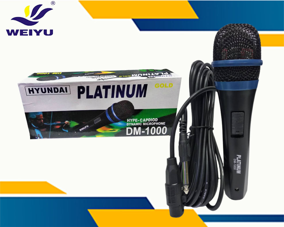 Professional Hype-Capdiod Dynamic karaoke Microphone Hyundai Platinum DM-1000 | Lazada PH