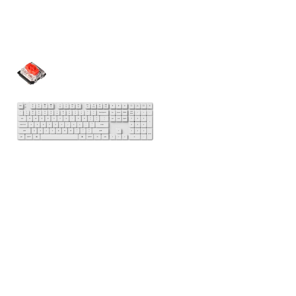 Keychron K5 Pro White Mechanical Keyboard full/104keys, Wired/Bluetooth ...
