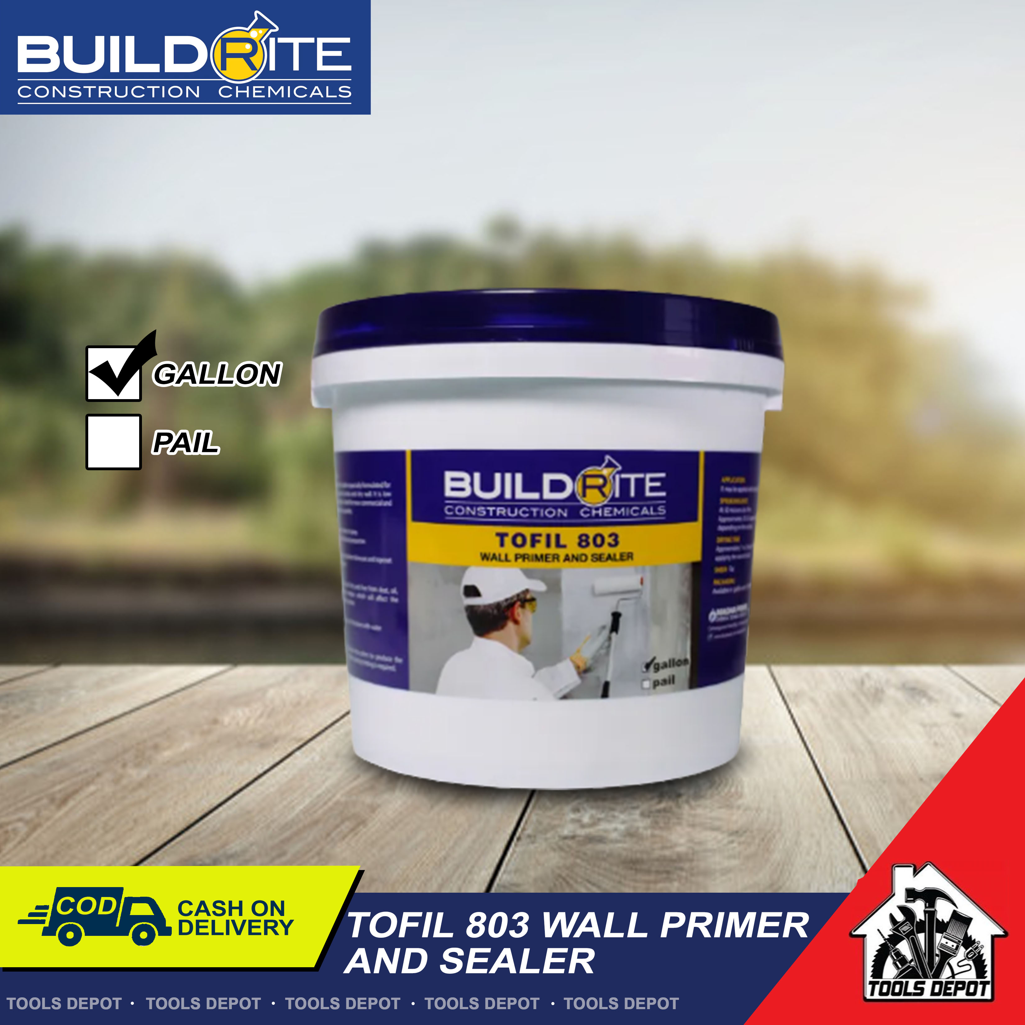 BUILDRITE TOFIL 803 - water-based primer and sealer 4L | Lazada PH