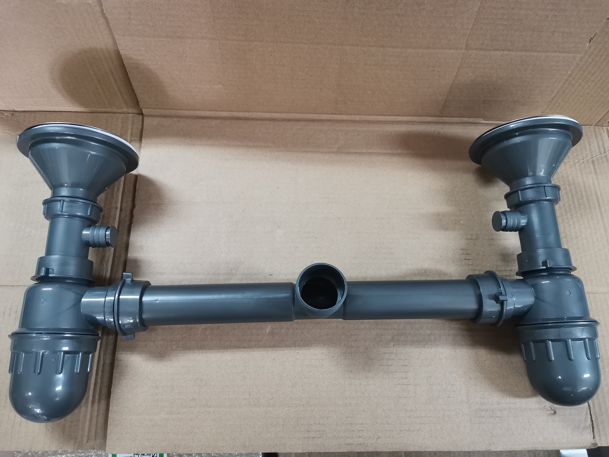 Kitchen Sink DOUBLE / SINGLE BOTTLE P-TRAP with Drain No Overflow ...