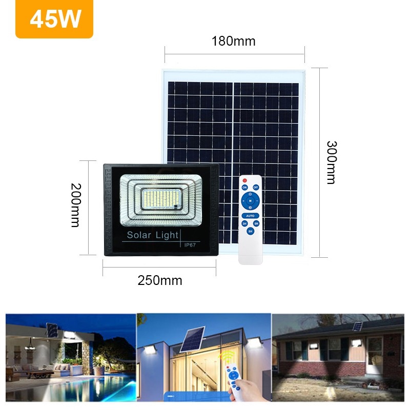 JD Solar Lights LED Outdoor Waterproof Flood Light Solar Panel Set ...