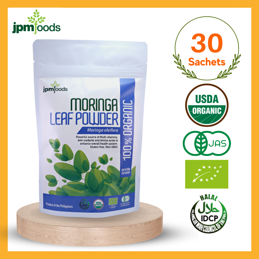 JPM Foods 100% USDA, JAS, EU Certified Organic Moringa (Malunggay) Leaf ...