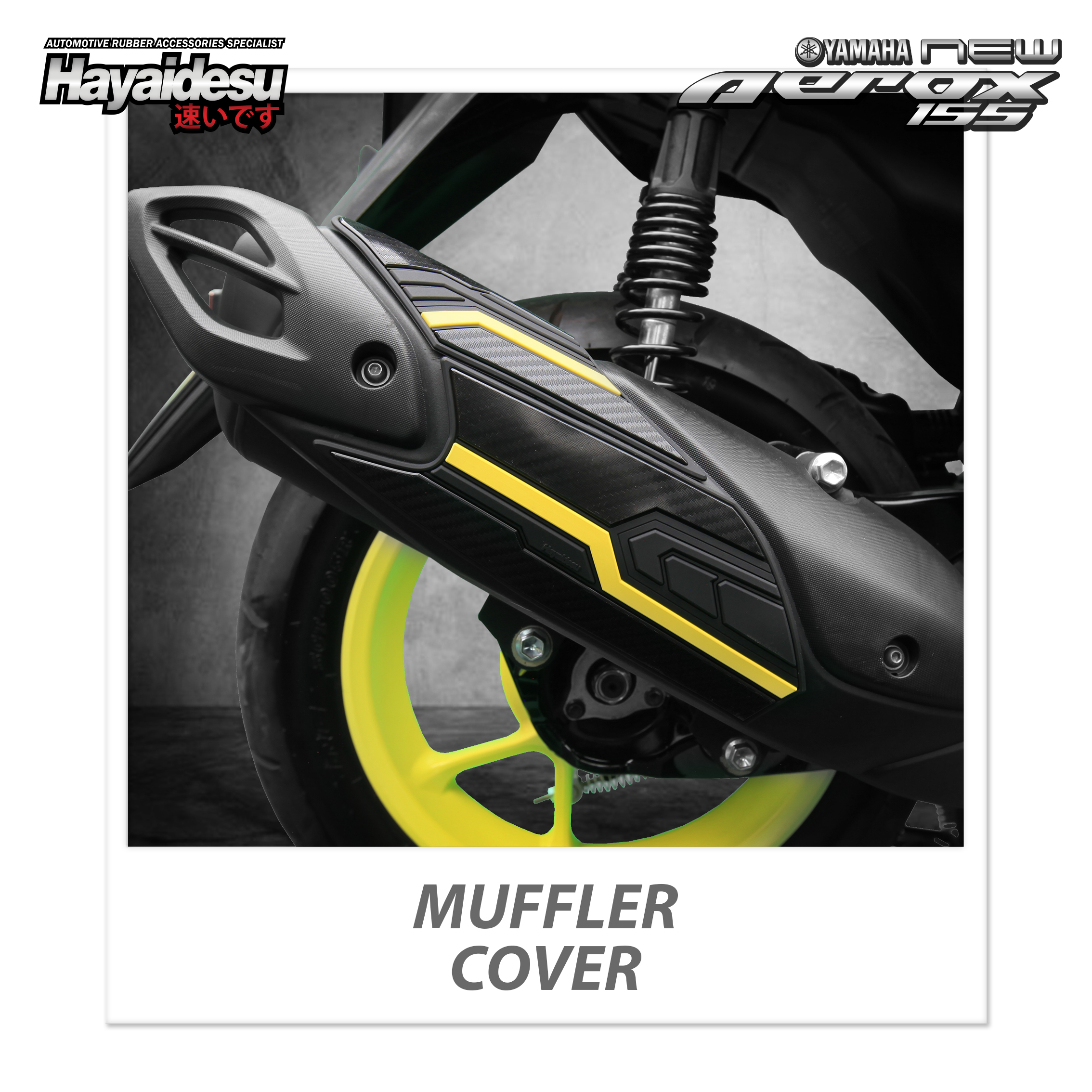 Hayaidesu Muffler Body Protector Cover for Yamaha Aerox V2 Connected ...
