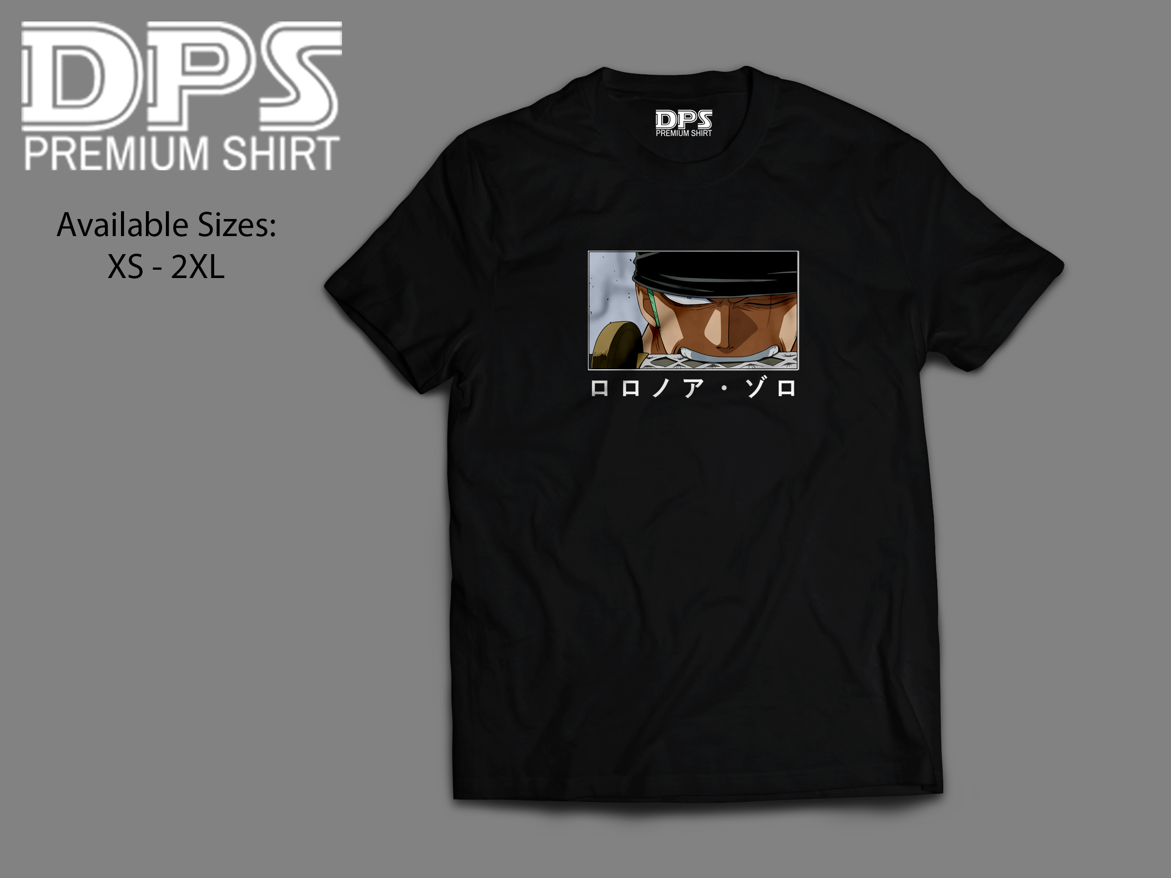 DPS Premium Cotton Shirt One Piece Roronoa Zoro Anime Tee Shirt Regular ...