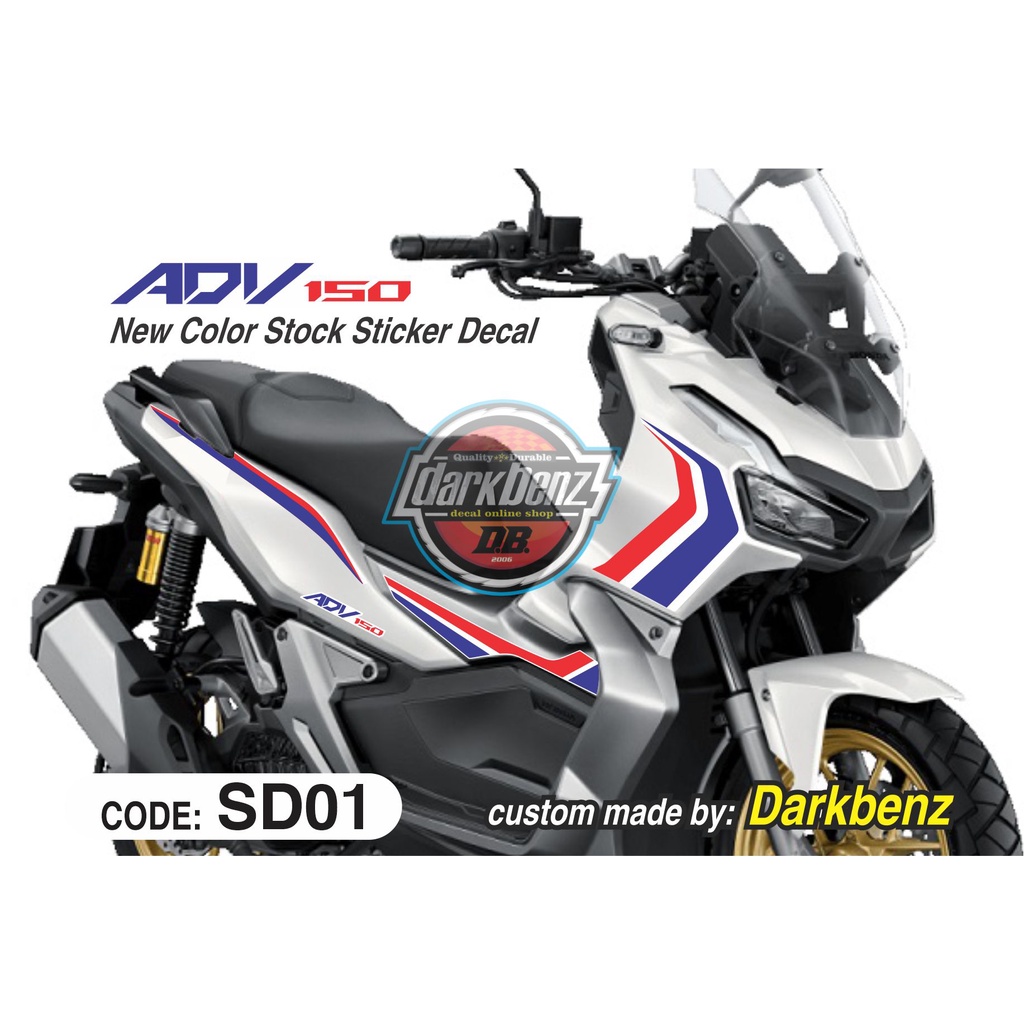 Explosive models HONDA ADV 150 NEW COLOR CONCEPT STOCK STICKER DECAL ...