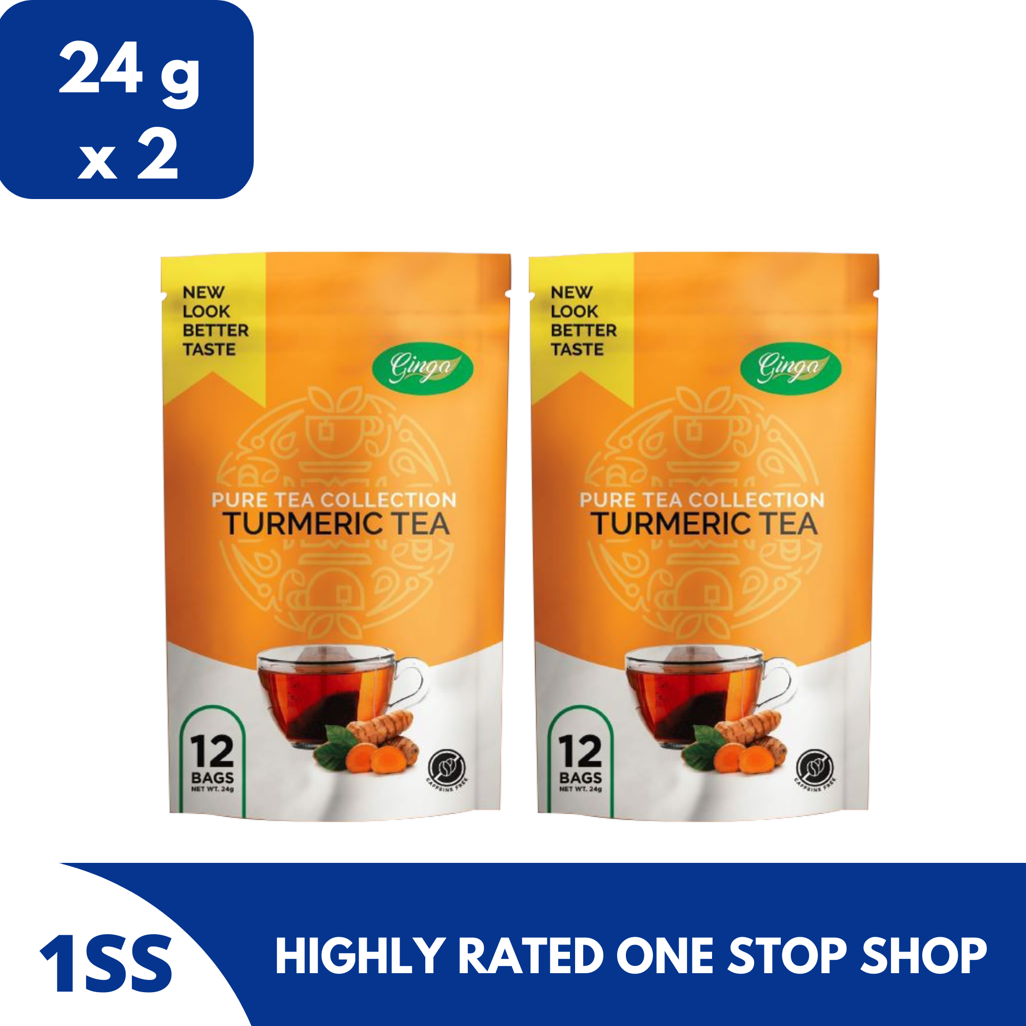 Ginga Pure Tea Collection Turmeric Tea, 24g set of 2 | Lazada PH