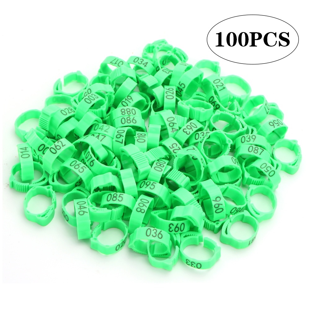 100Pcs Chicken Leg Band Adjustable Serial Number Tag Ring for Gamefowl ...