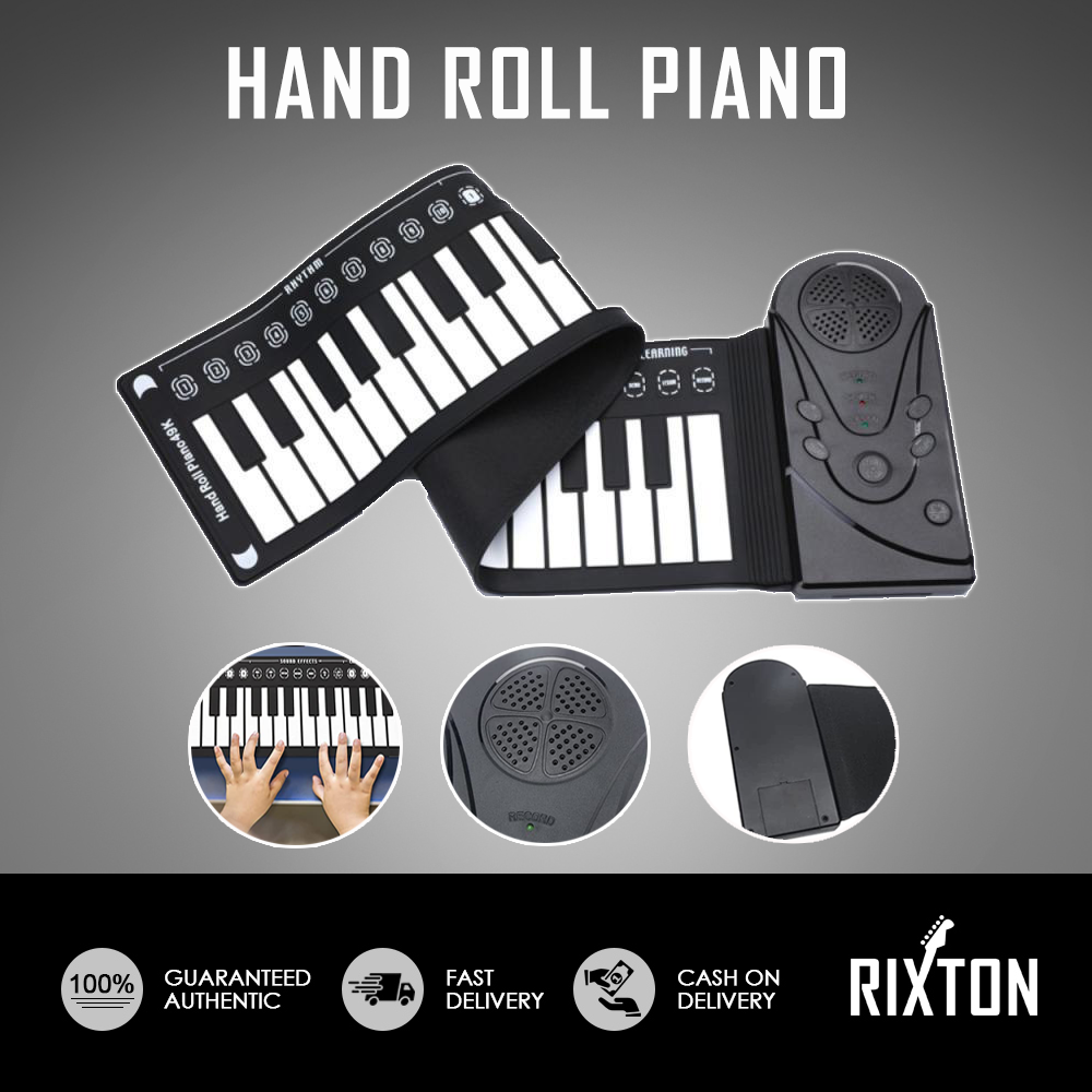 Foldable Hand Roll Piano 49 Key Silicone Rubber Electronic Keyboard ...