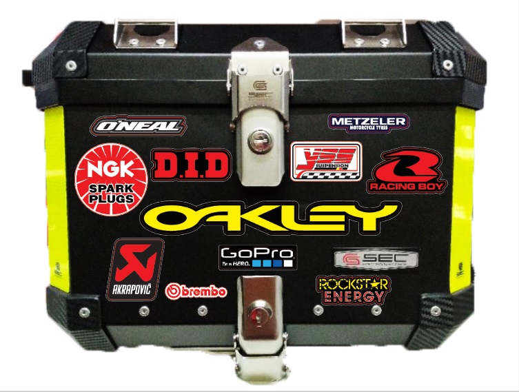 (STICKER ONLY) TOP BOX TAIL TOP SIDE BOX ALUMINUM ALLOY DECALS STICKER ...