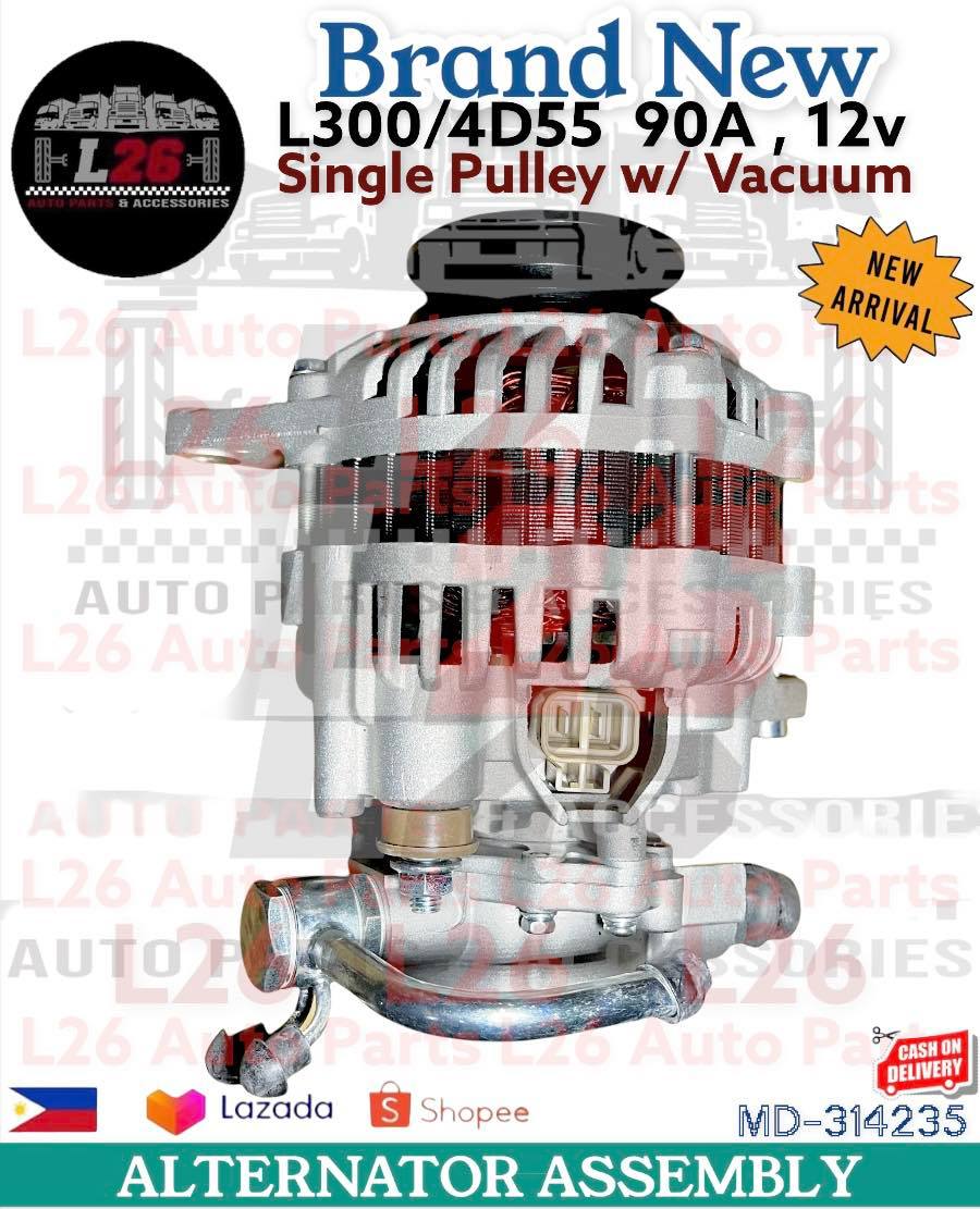 Alternator Assembly MITSUBISHI L300/4D55 90A , 12v MD-314235 Single ...