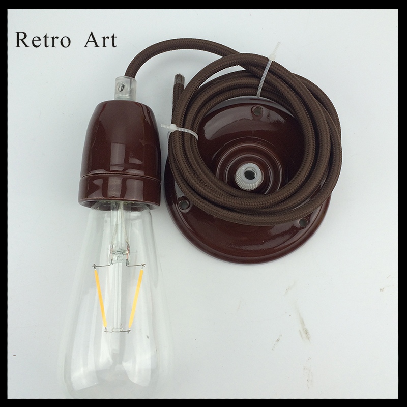 E26 E27 Ceiling Hanging lamp cord set vintage Pendant Light Fitting Kit ...