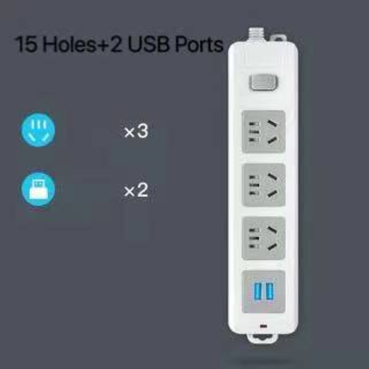 1.8 Meters Socket Power Extension 14 holes and 15 holes with 2 USB ...