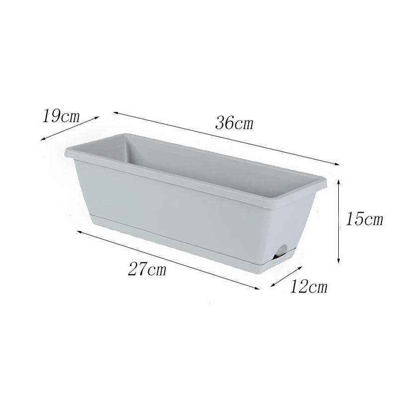 Planting Vegetable Basin Long Striped Flower Basin Home Balcony ...