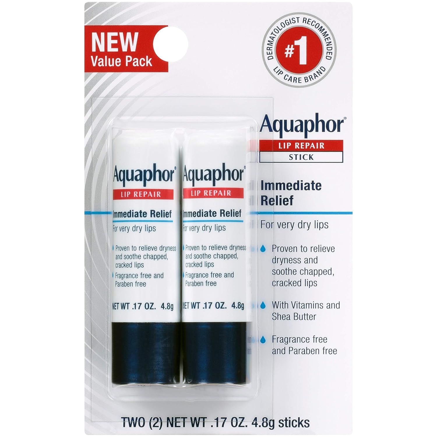 Aquaphor Lip Repair Immediate Relief, Lip Repair and Protect with SPF30 ...