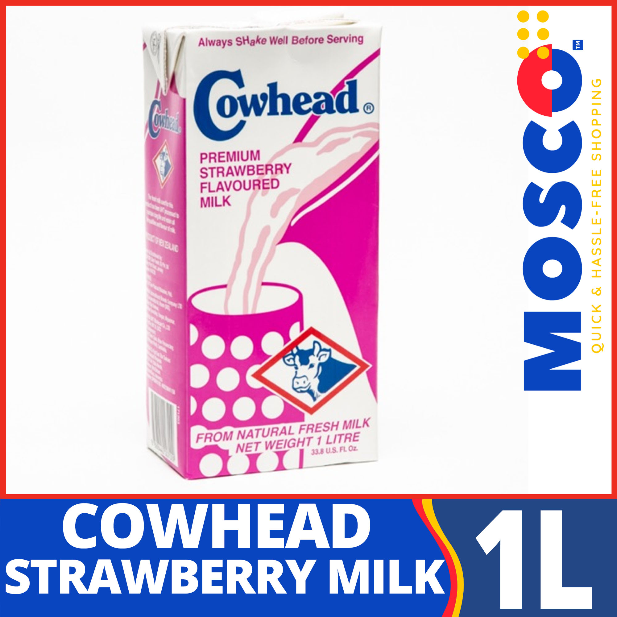 Cowhead Premium Strawberry Flavored Milk 1L | Fresh Milk | Natural Milk ...
