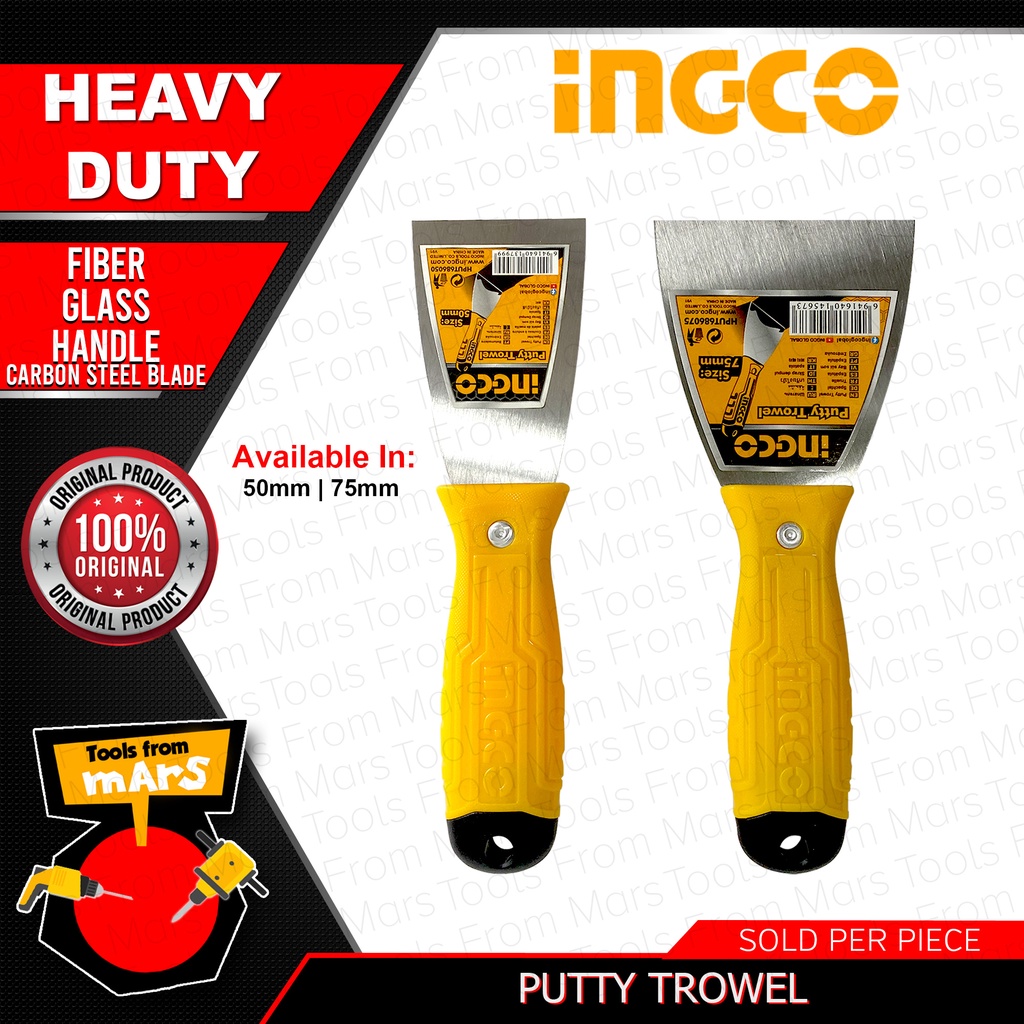 INGCO Drywall Taping Putty Trowel Fiberglass 50mm | 75mm HPUT686050 ...